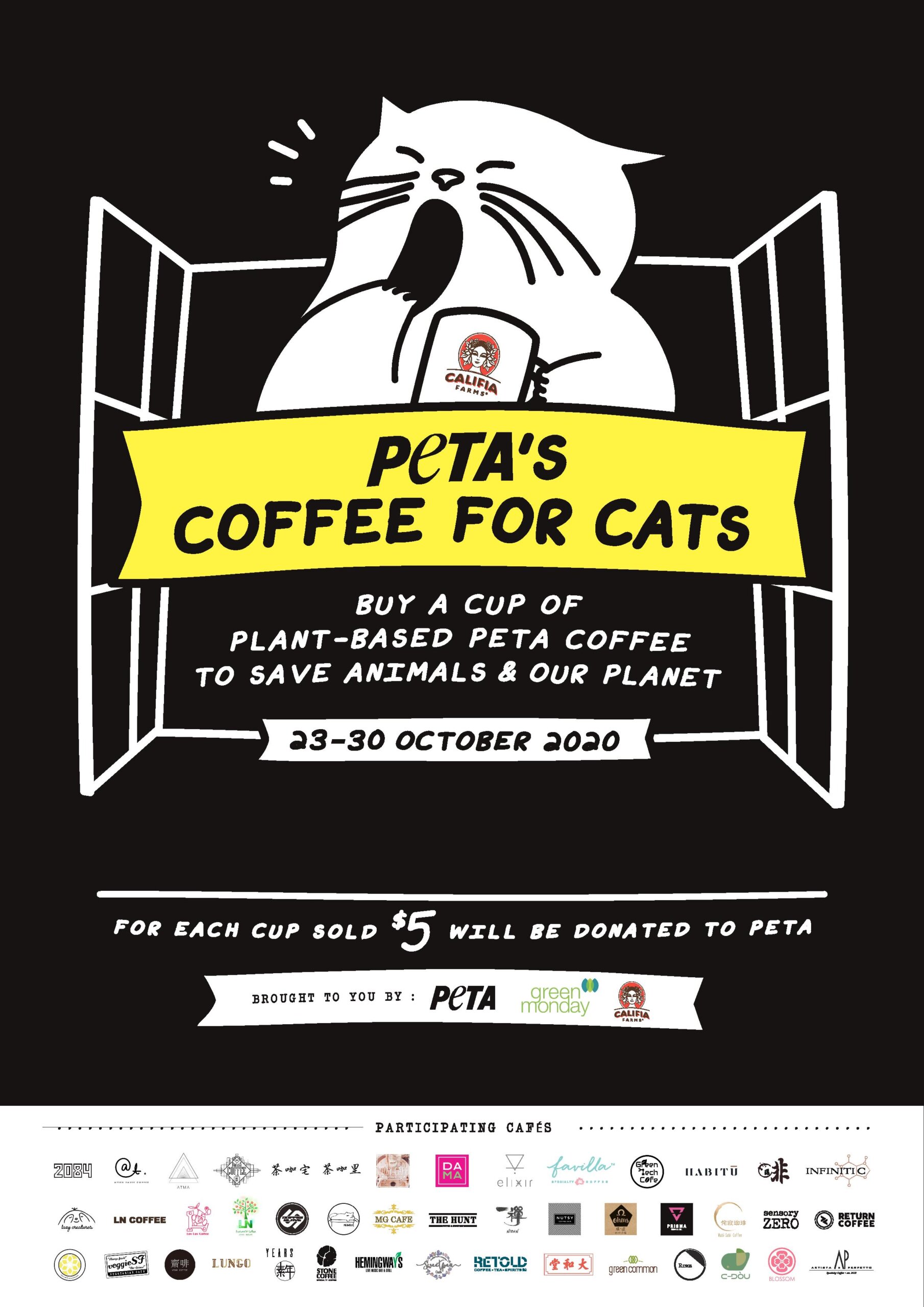 Hong Kong: Save Animals With Your Coffee (October 23-30) | PETA Asia